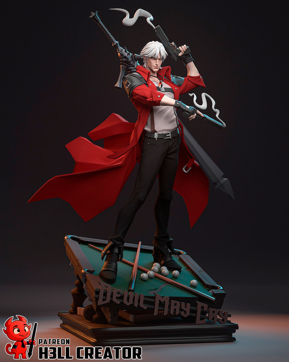Dante (Devil May Cry) 3d Printed Model Kit - 12 scale – ModelShack