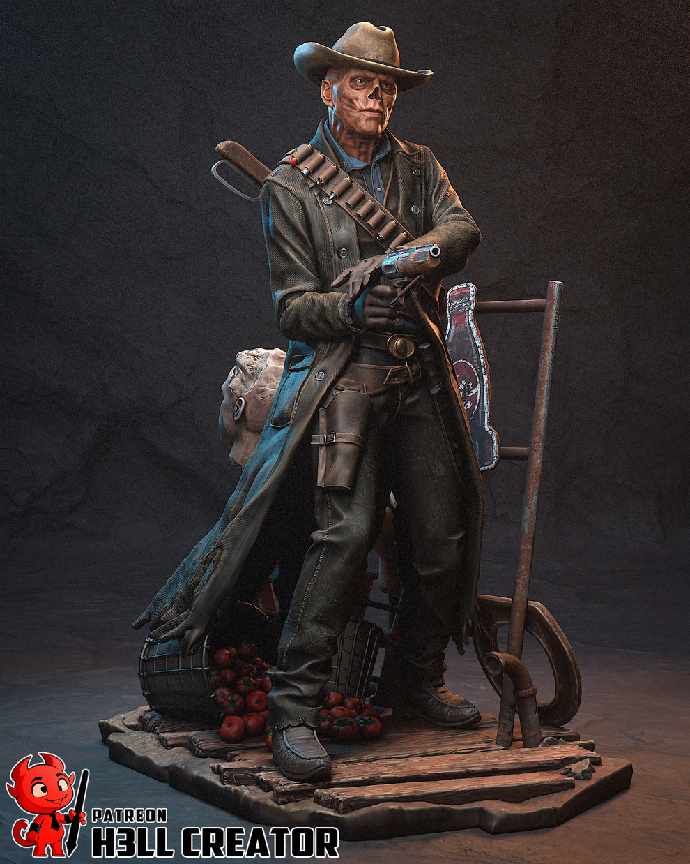 The Ghoul - 10 Scale - Fallout- 3D Printed Model Kit 1:10 Scale ...