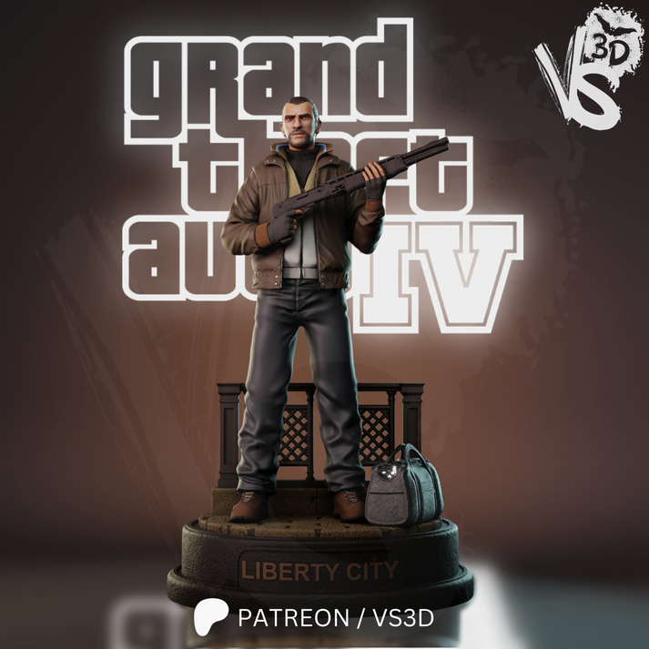Cousin Niko (GTA IV) - Fan Art - 3D Print Kit – ModelShack
