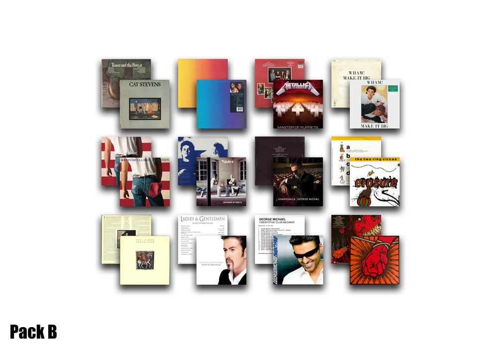 12 X Miniature Record LP Album Covers Various. Pack B – ModelShack